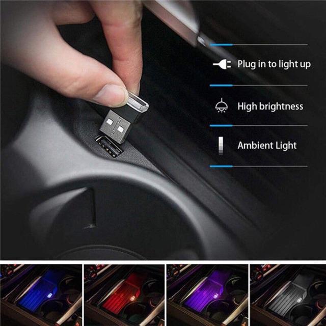 USB LED mini Wireless Car Interior Lighting Atmosphere Light - TikTok ...