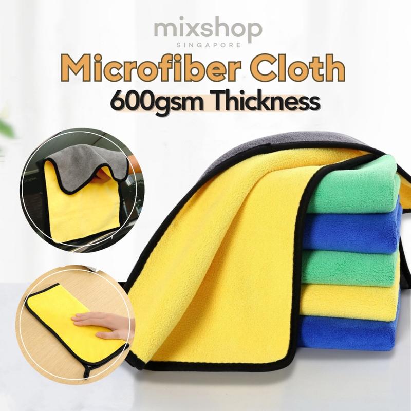 mixshop Microfiber Cleaning Cloth (Premium 600gsm Extra Thickness ...