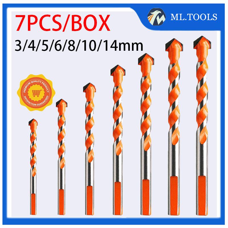 7PCS/5PCS Ultimate Drill Bits Multi-Material Triangle Drill Bit - TikTok Shop Philippines