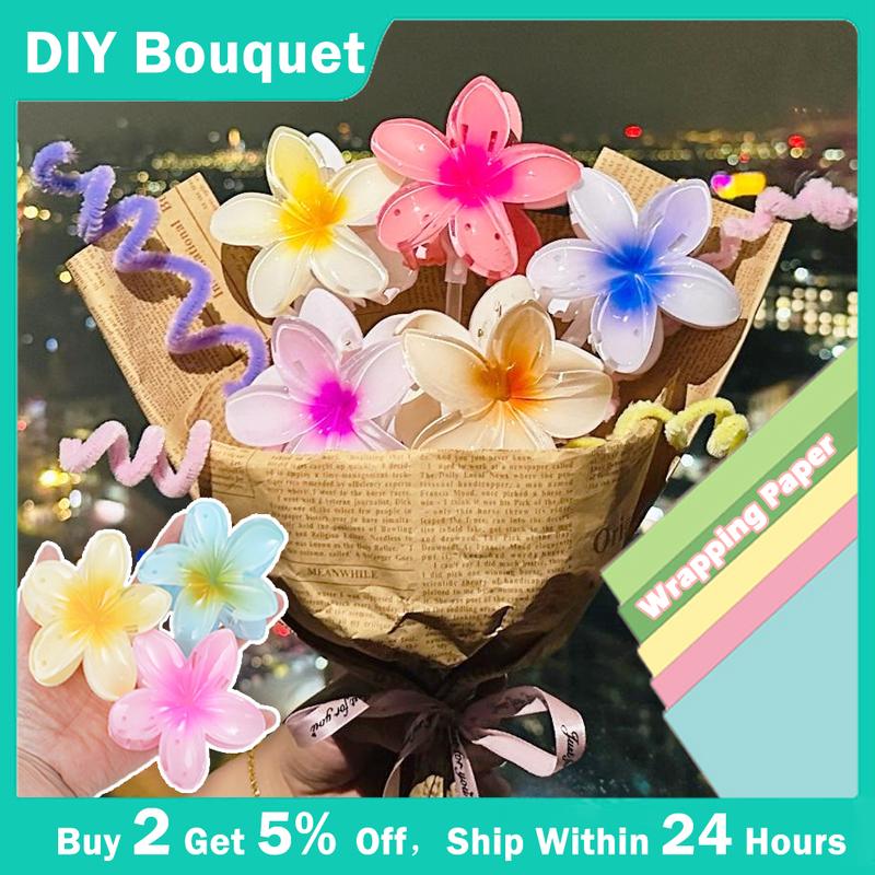 Sejambak Rama-rama Plumeria, Kraf Seni DIY, Sejambak Bunga Buatan ...