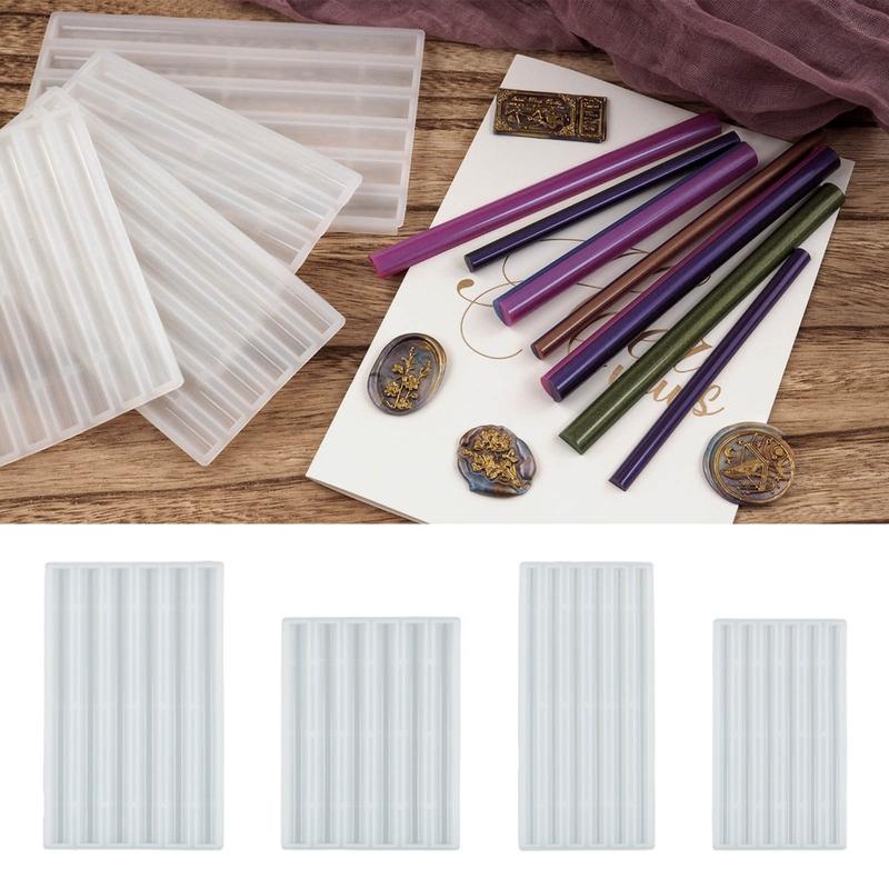 DIY Sealing Wax Stick Silicone Mold Half Round Long Strip Lacquer ...