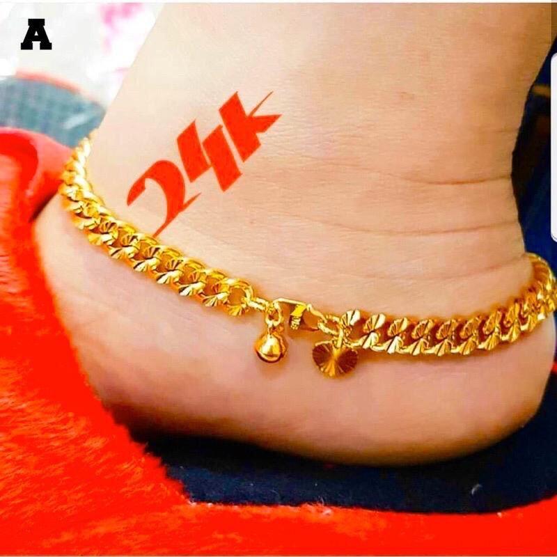 FRE cop 916 Korean gold plated anklet Anklet 24k - TikTok Shop Singapore