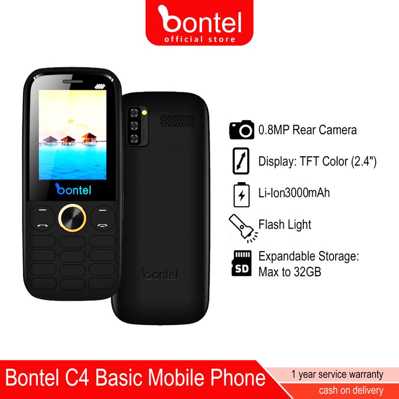 Bontel C4 Basic Mobile Phone Big Battery 4 Sim Slot with Flashlight ...