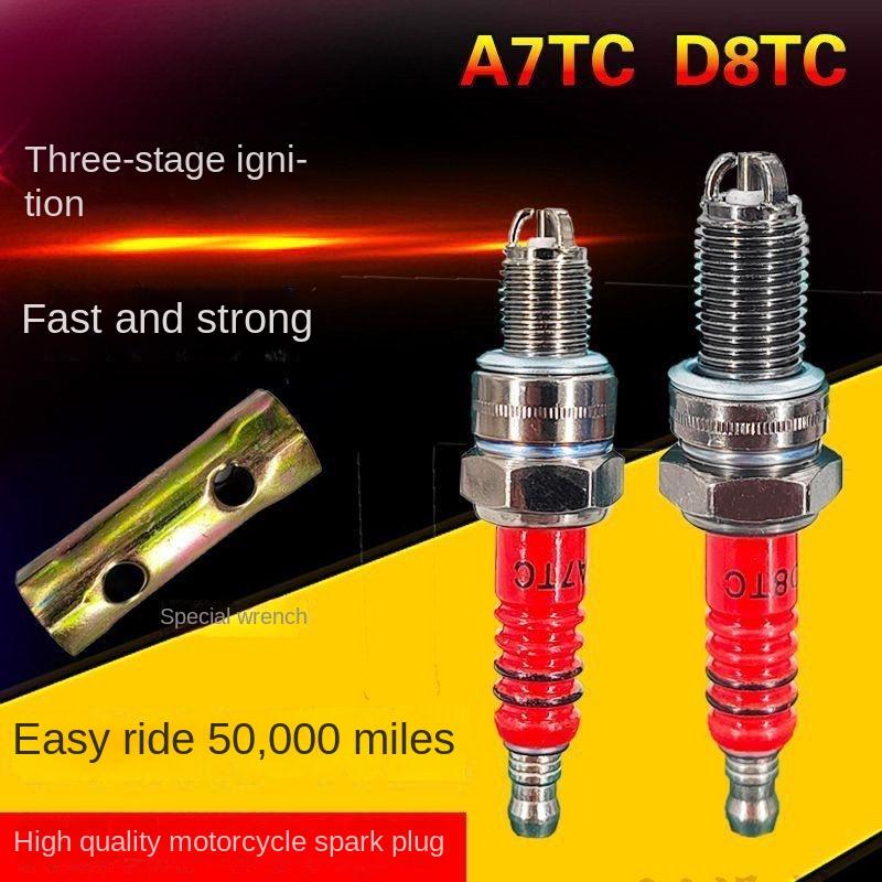 [Platinum Three Claw] Motorcycle Spark Plug Accessories Scooter Curved ...