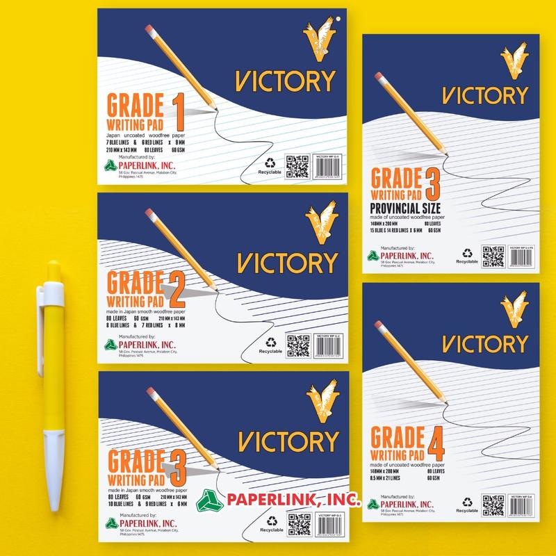 Victory Writing Pad 80 leaves (Grade 1, Grade 2, Grade 3, Grade ...