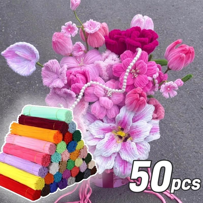Hot Color 50PCS Colorful Twisted Stick Rod Creative DIY Handcraft ...