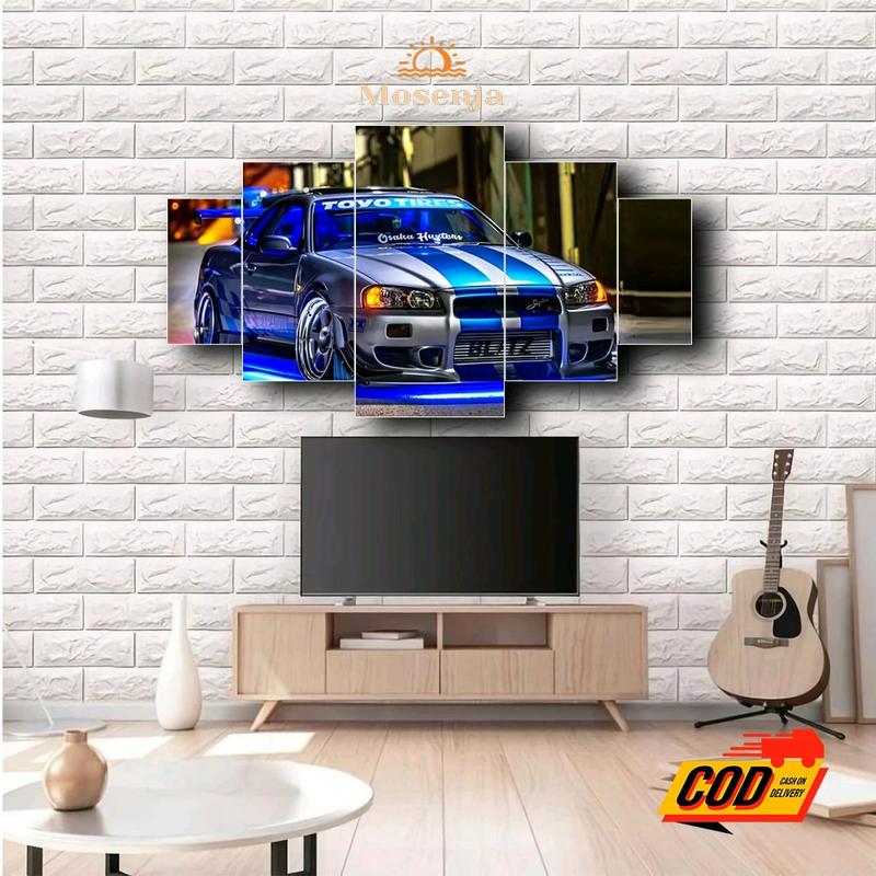 HIASAN DINDING STREET RACING POSTER KAYU COMBO 5 WALL DECOR AESTHETIC ...