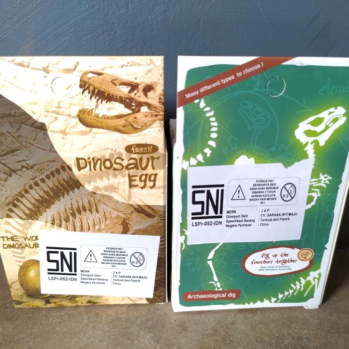 mainan anak dino fossil telur mini fosil dinosaurus archaeological dig ...