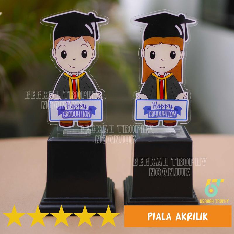 Piala Wisuda Murah (Non Hijab)/Piala Tk Wisuda/Kartun Wisuda/Happy ...