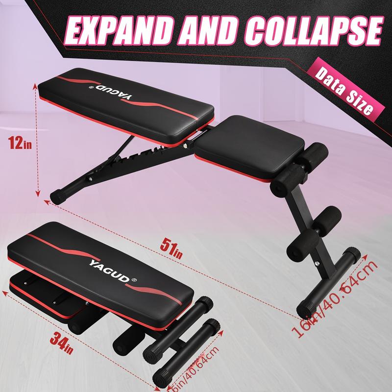 Weight Bench Press, Adjustable Workout Benches Home Gym Dumbbell Exercise, 800 LB Stable Incline ...