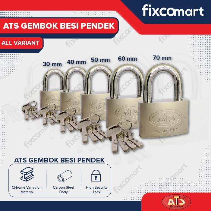 Jual Kunci Gembok Padlock ATS 30 40 50 60 70 MM Leher Pendek - 70 mm ...