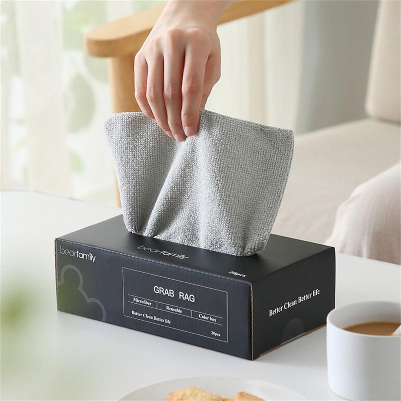 💫Tissue Box Cloth 20pcs Disposable Dishcloth Household removable ...