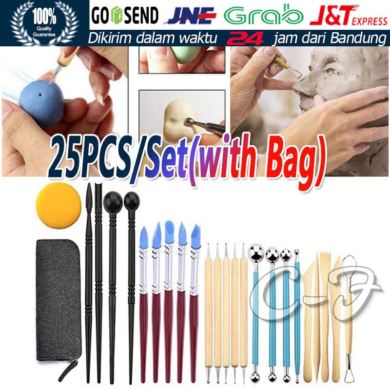25pcs Butsir Set / Alat Ukir Clay / Pottery Tool / Modelling - Shop ...