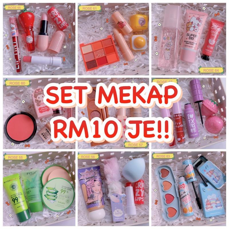 SET MEKAP BAJET 10RNGGT TERMURAH Face Makeup Sets Eye Makeup - TikTok ...