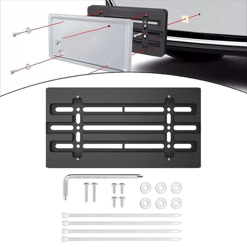 Front Bumper License Plate Bracket License Tag Mounting Kit Fits ...