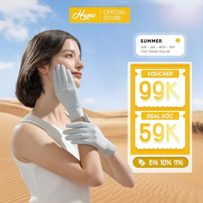 Găng Tay Chống Nắng HUMI Chống UV Trống Ngón Đạt Chuẩn UPF 50+ - TikTok ...
