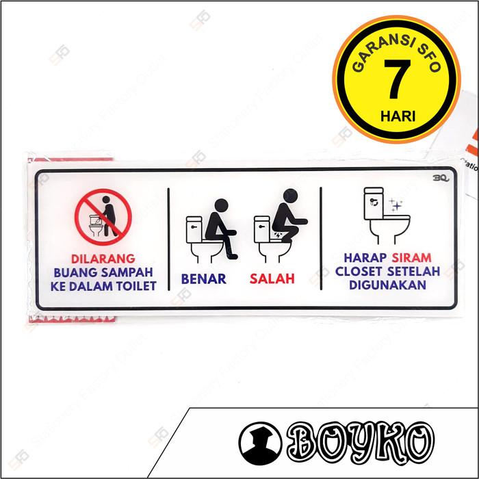 Jual Akrilik Himbauan Toilet - Acrylic Sign Standard 25 x 9 cm - Kota ...