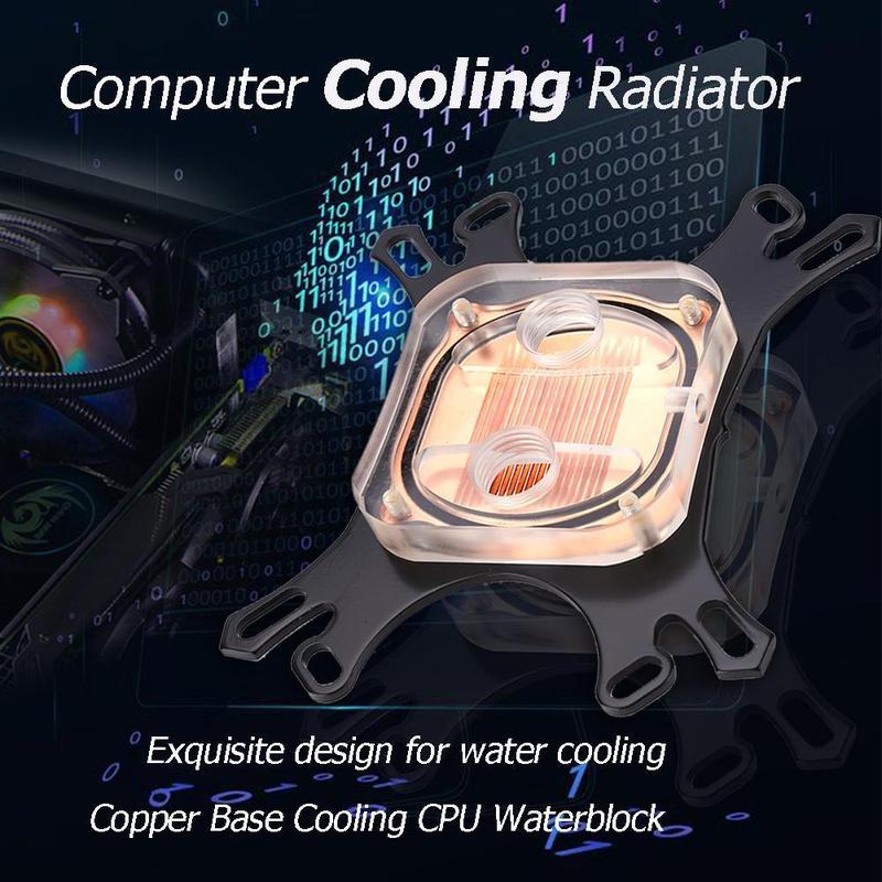 CPU Water Block Water Cooler Computer Cooling Radiator for Intel ...