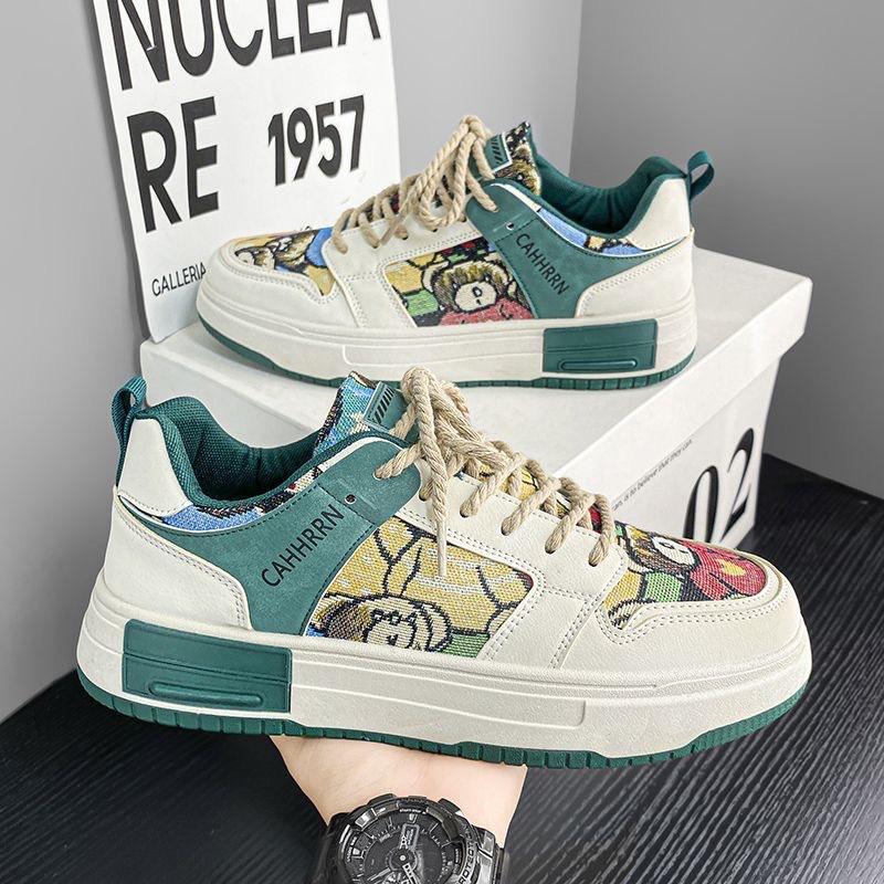 CAHHRRN High-end Men's Bear Embroidered Sneakers, Breathable - TikTok ...