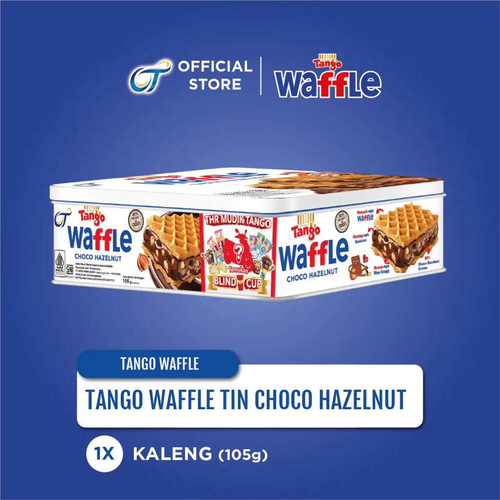 [TEMUKAN THR MUDIK] Tango Waffle Tin Choco Hazelnut 105 Gram - Camilan ...