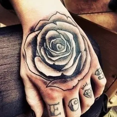 Hand Tattoos For Men Rose