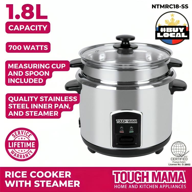 Tough Mama NTMRC-SS Stainless Steel Rice Cooker Steamer Heavy - TikTok ...