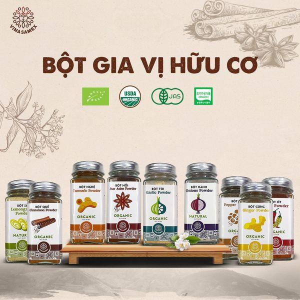 Gia vị tinh bột nghệ bột quế bột ớt bột hành Vina Samex organic ...