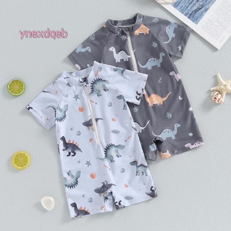 Baju Renang Dinosaur Bayi Lelaki Leher Bulat Separuh Zip Ke Atas ...