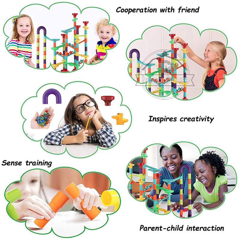 Marble Run Race Track Building Blocks Kids 3D Maze Ball Roll - TikTok ...