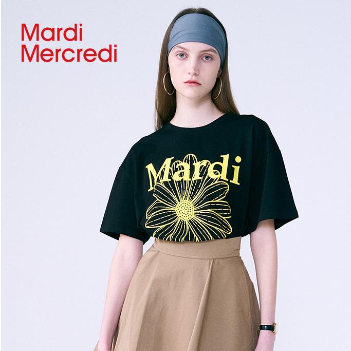 Mardi Mercredi Little Daisy Letter Print T-shirt Unisex Loos - TikTok ...