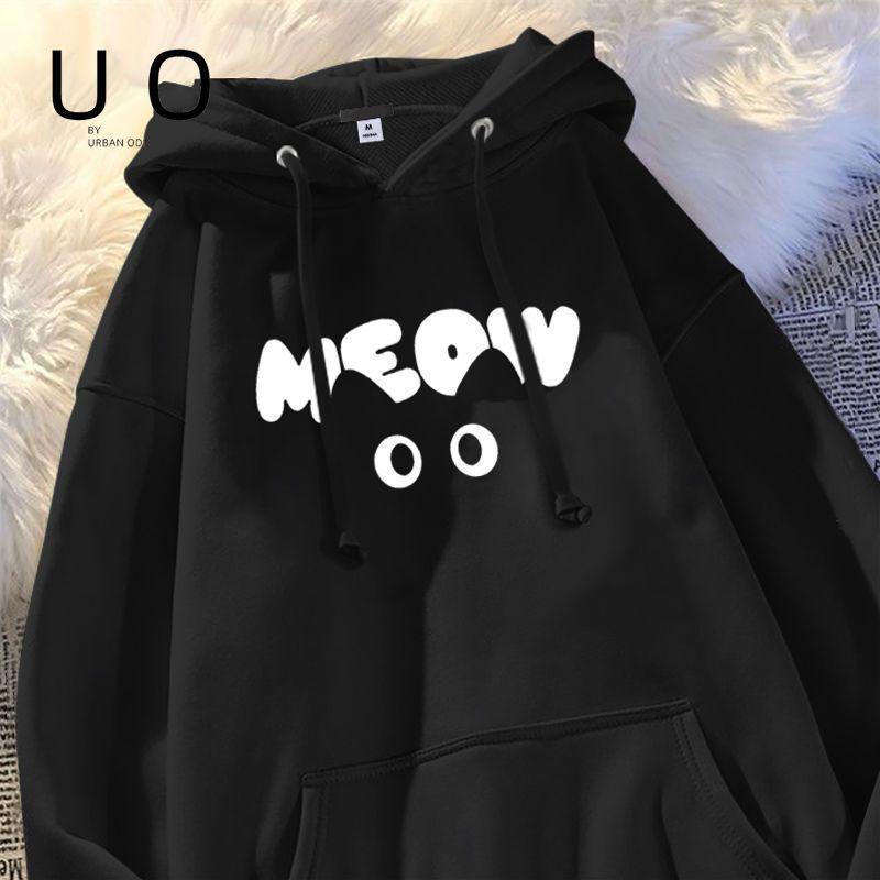 Hoodie Telinga Kucing, Heavyweight, Gaya Amerika, Uniseks, Longgar ...