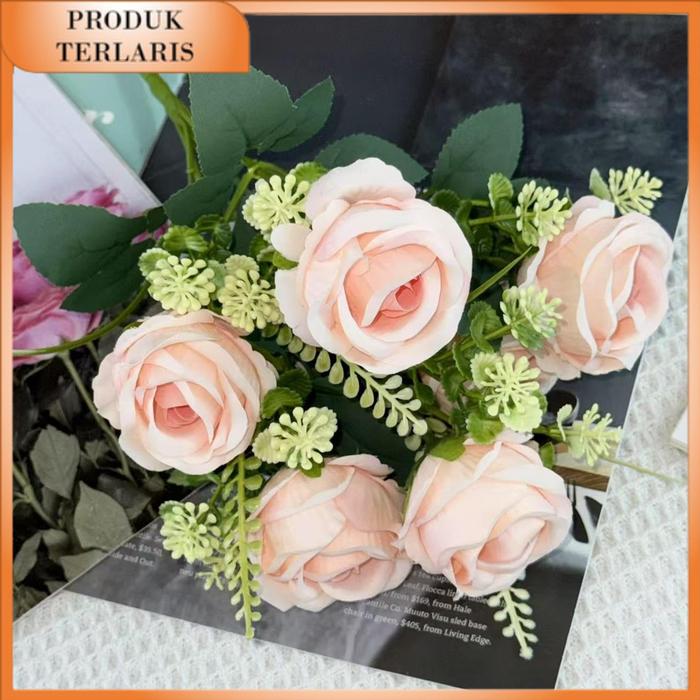 Jual [COD] TERLARIS Bouquet bunga BKT 1029 RICH (x6) 6Cbg Bunga Mawar ...