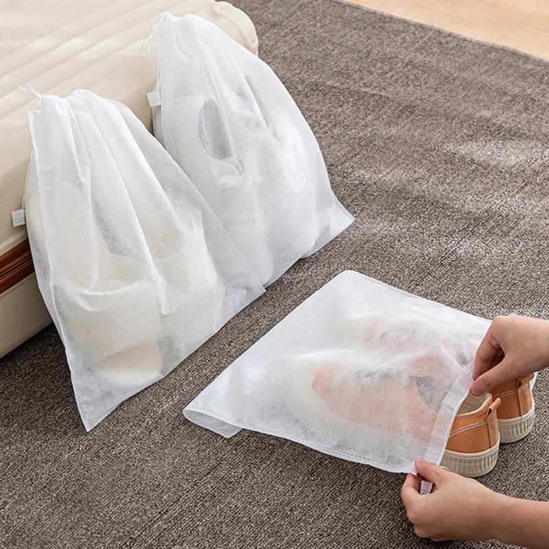 10Pcs Set Shoe Dust Covers Non-Woven Dustproof Drawstring Clear ...