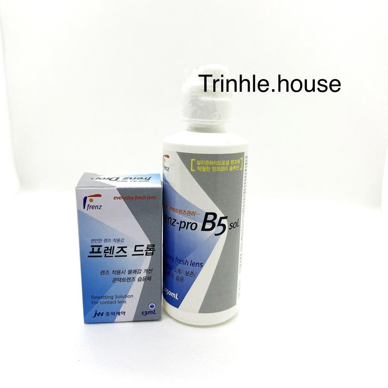 ( Có Bán lẻ) Combo nhỏ mắt + nước ngâm lens Frenz B5- Dung dịch ...