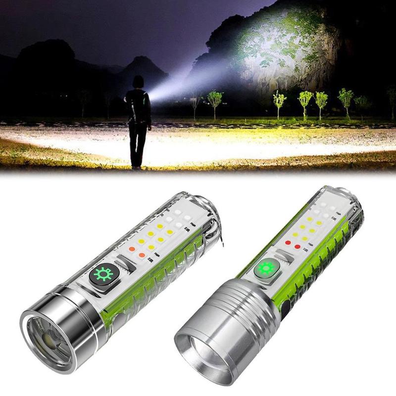 Strong Light Flashlight Large Capacity Long Battery Life LED1500mah ...