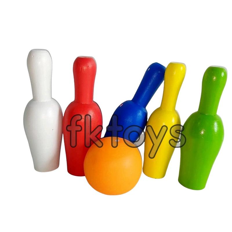 Mainan edukasi anak Bowling kayu - Shop | Tokopedia