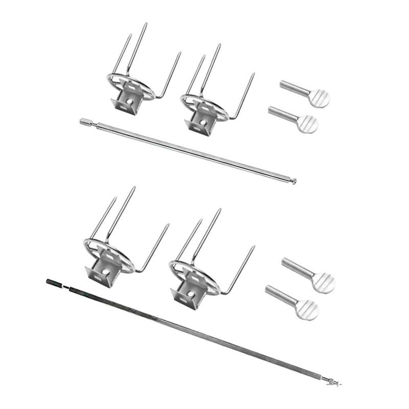 Turkey Holder Rotating Chicken Roaster Rack Rotisserie Fork for ...