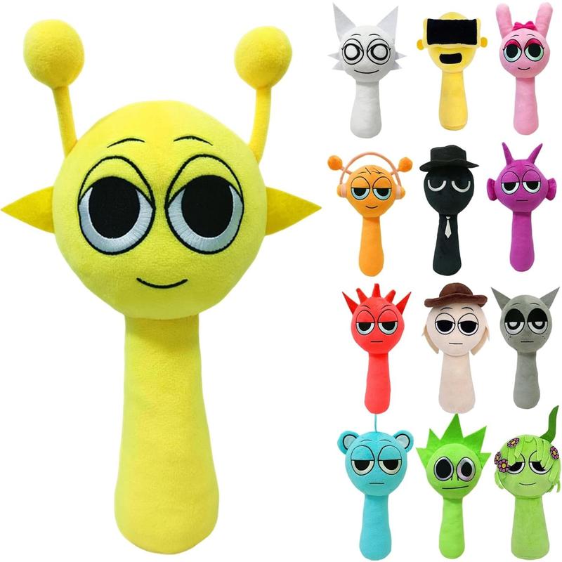 Sprunki Plush, 1 Pcs 10'' Sprunky Wenda and Gray Plushies, Sprunk Soft ...