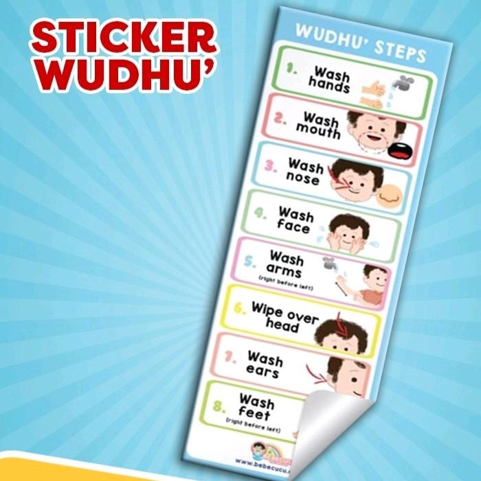 Sticker Wudhu' Waterproof Educational - TikTok Shop Malaysia