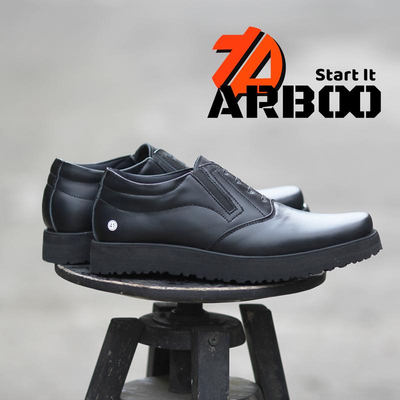 Sepatu PDH Dinas POLISI Kulit SAPI DOFF Sepatu formal ASN PNS Sol Datar ...