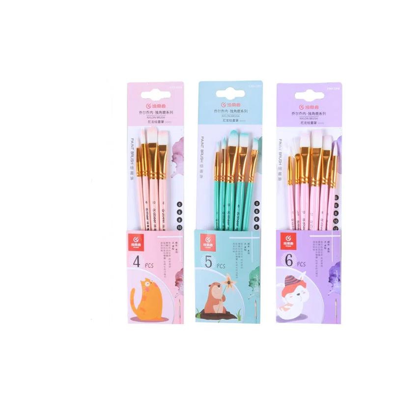 4/5/6pcs Portable Soft Hair Painting Brush Set Smooth Stroke - TikTok ...