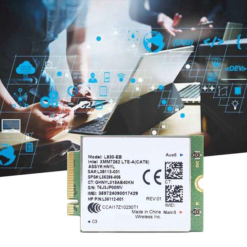 For HP L830-EB WIFI Card 4G LTE L830 L35286-005 7262 LTE Module ...
