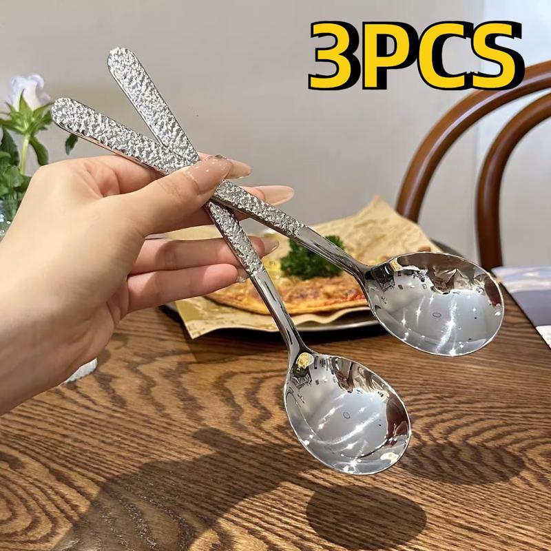 Sudu Sup Keluli Tahan Karat, Set 3PCS, Reka Bentuk Kreatif dengan ...