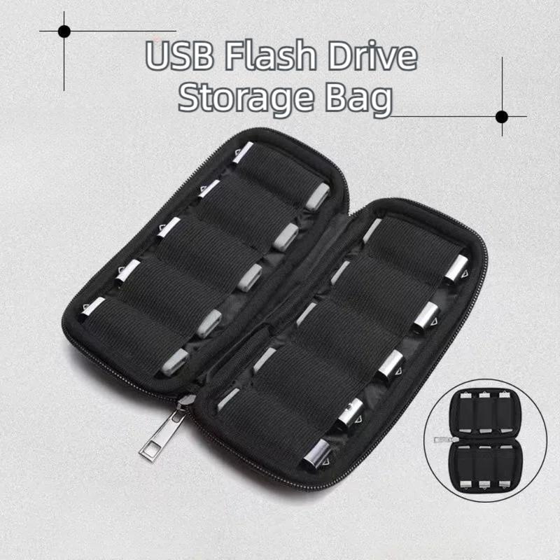 New USB Flash Drive Storage Bag Polyester 6-slots 10-slots Handbag ...