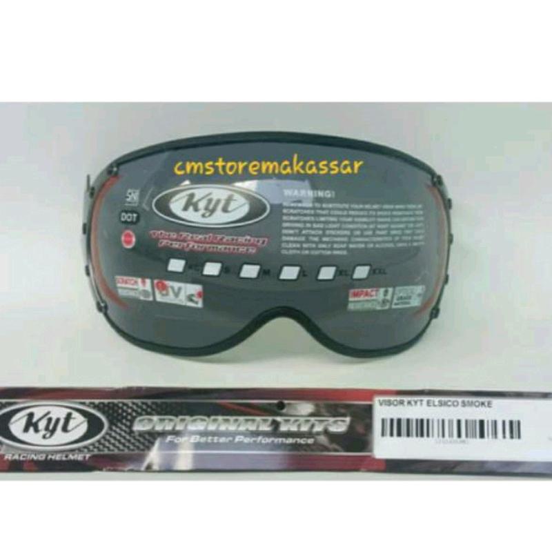 Kaca Helm KYT Retro Elsico Original KYT Darksmoke (Hitam) da - Shop ...