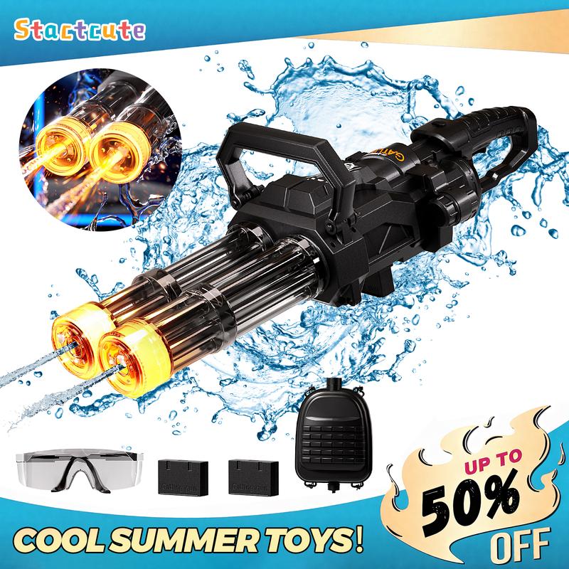 Gatling Electric Water Gun for Adults, New Double Barrel Squirt Gun ...