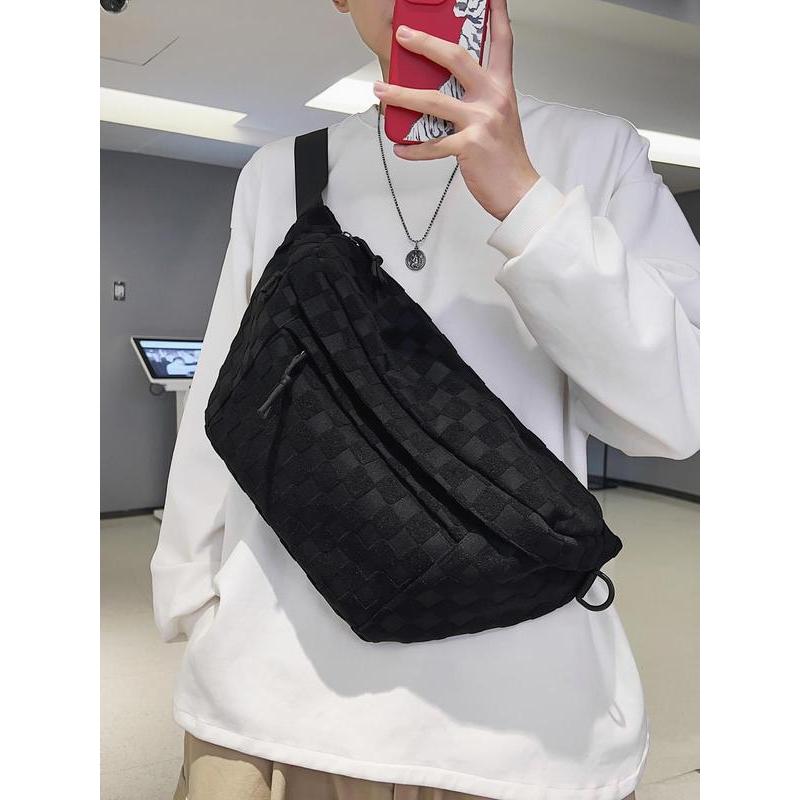 designer bags Fashionable Checkerboard Pattern Fanny Pack, Casual ...