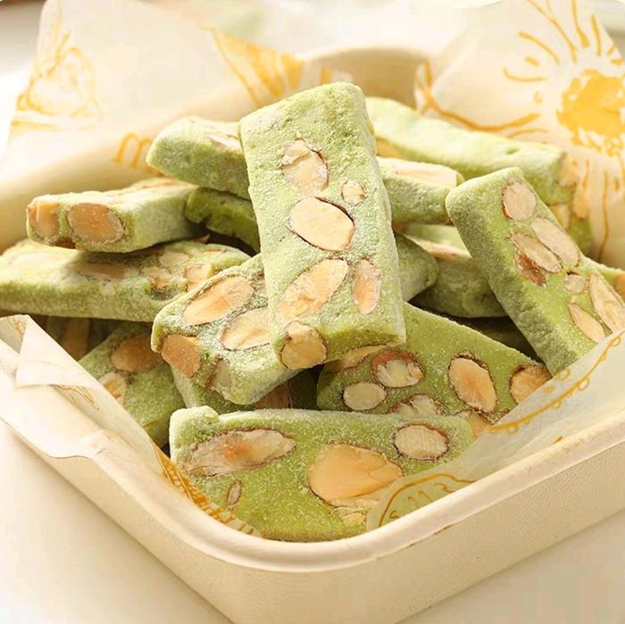 Jual Matcha Milk Nougat Almond 130 Gram - Permen Milk Nougat Susu Kue ...