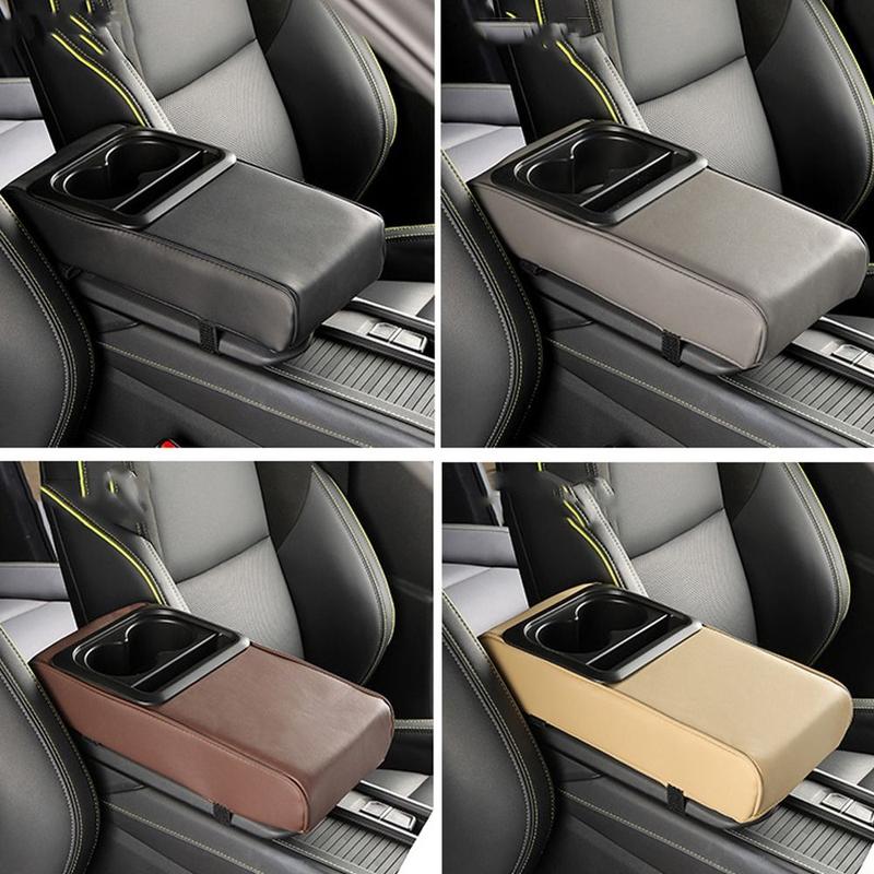 High Quality Portable Center Console Armrest Cushion PU Leather Height ...