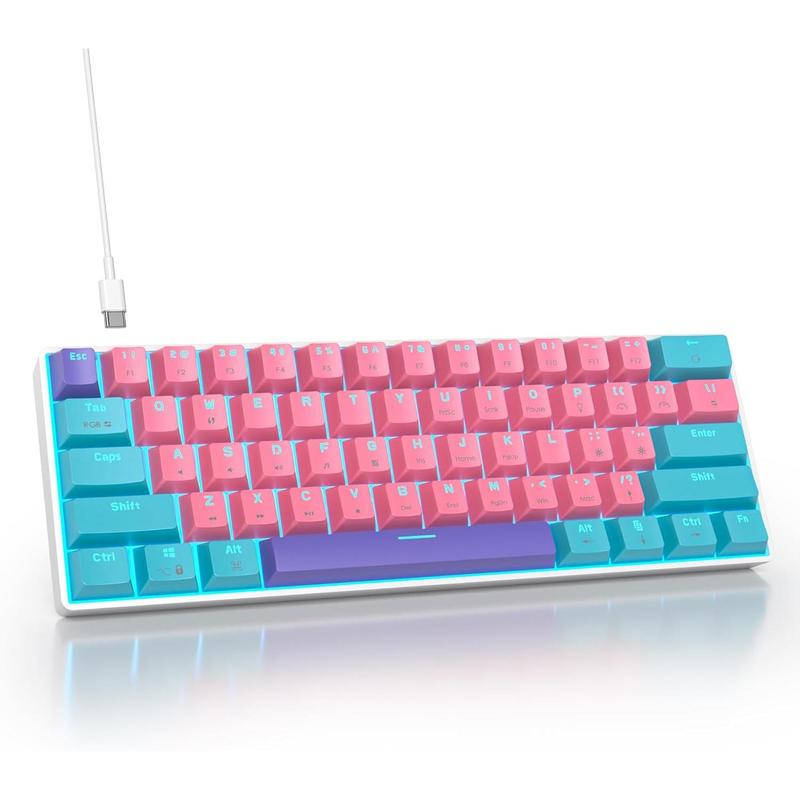 Protable 60% Percent Gaming Keyboard Mechanical, Mini Compac - TikTok Shop